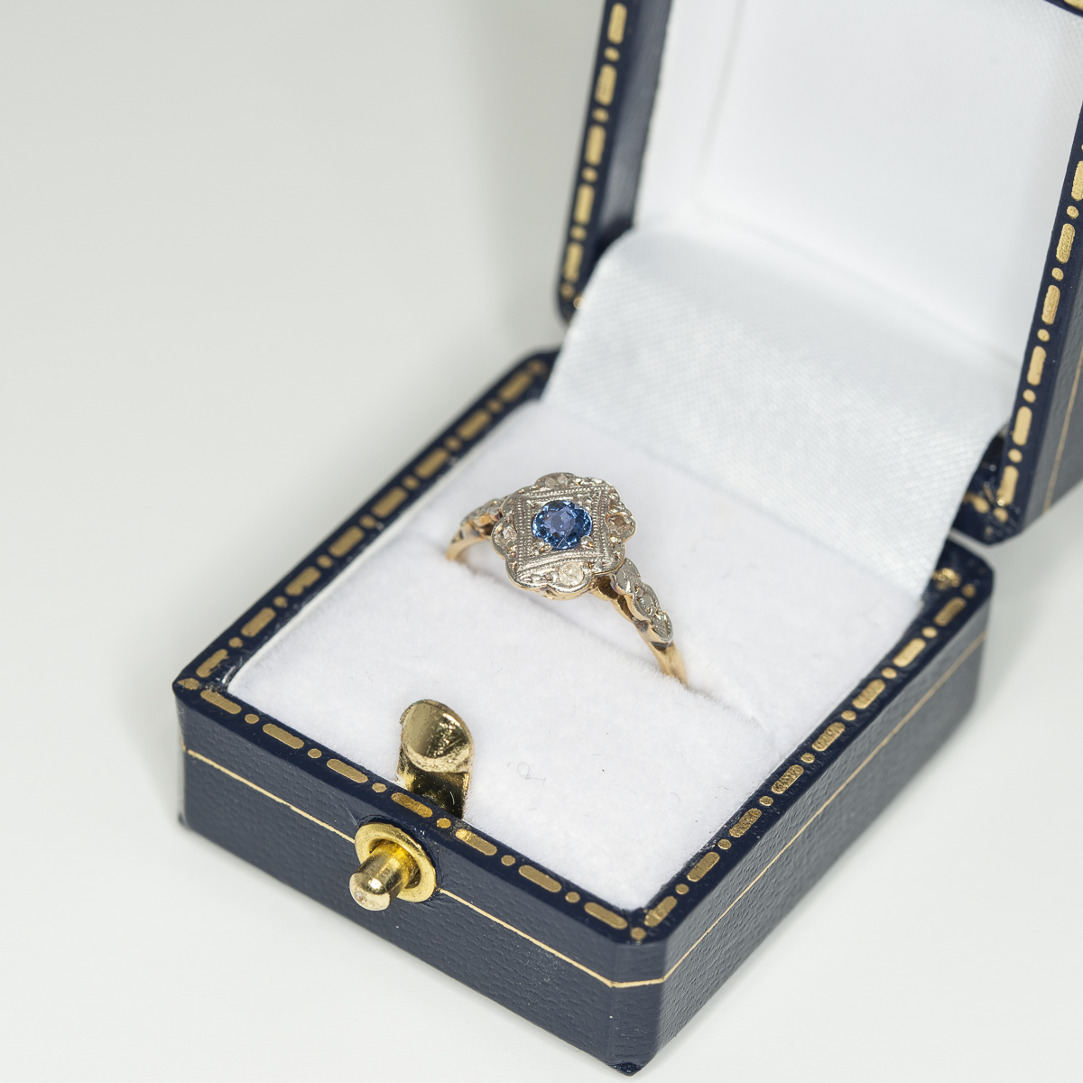Antique Sapphire and Diamond Cluster Ring | Lisa Rothwell-Young